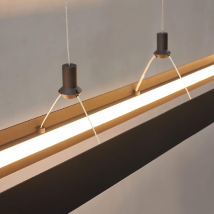 Suspension en aluminium, fer et silicone Noir 115 cm Oswin | Maisons du ...