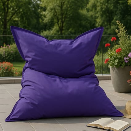 Pouf sacco rettangolare da esterno XXL 180x140cm viola Moku | Maisons ...