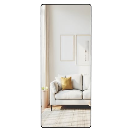 Espejo de cuerpo entero rectangular con soporte de color negro Berit | Maisons du Monde