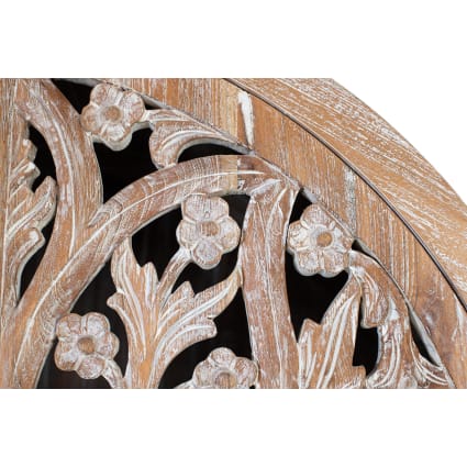 Teakholzschrank mit handgefertigten Schnitzereien, 188 cm Aura ...