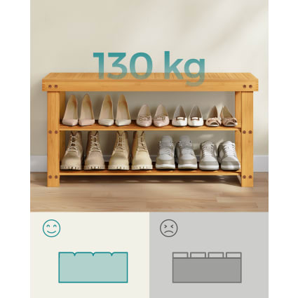 Scapiera a 3 ripiani in bambù naturale Carte | Maisons du Monde