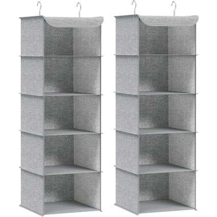 Portaoggetti da appendere con ganci in metallo grigio chiaro Tod ...