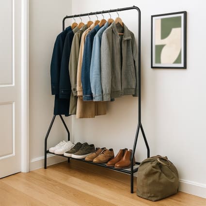 Perchero minimalista de metal negro 116x45x150cm B&b home | Maisons du ...