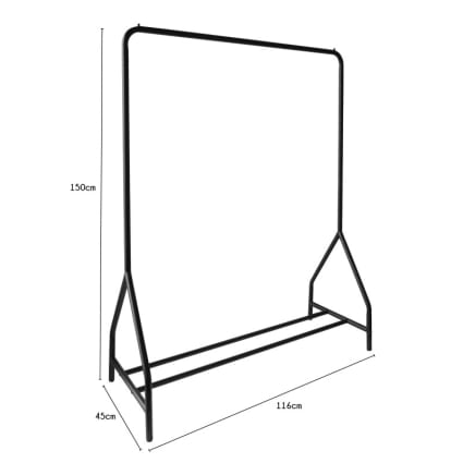 Perchero minimalista de metal negro 116x45x150cm B&b home | Maisons du ...