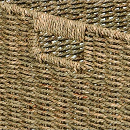 Set di 8 cestini pieghevoli in giunco marino naturale 31x31x31cm B&b ...