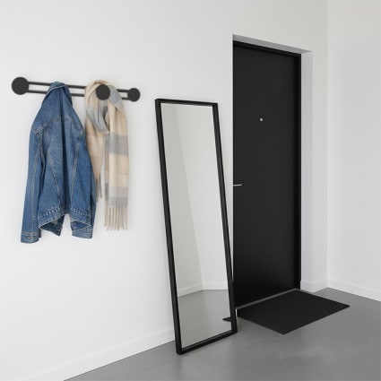 Perchero de pared con 4 ganchos de metal negro 59x6,5x6,5cm B&b home ...