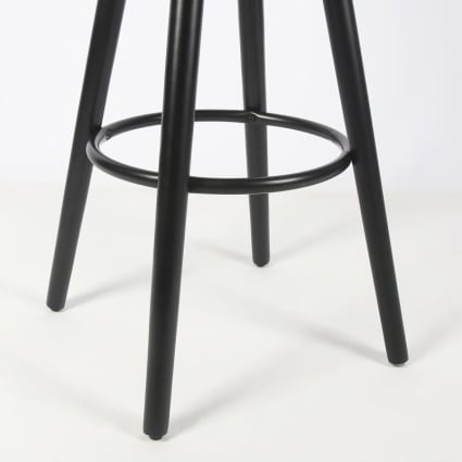 Set di 4 sgabelli da bar in metallo e plastica nera 39,5x44x91cm B&b ...