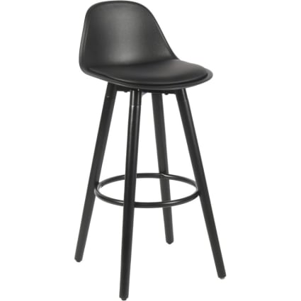 Set di 8 sgabelli da bar in similpelle nera 39,5x44x91cm B&b kitchen ...