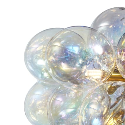 Lámpara colgante Art Déco dorada arcoíris 50 cm Uvas | Maisons du Monde