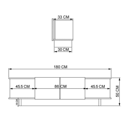 Mobile TV di design con armadietti in legno e aspetto beige 180cm Brona ...