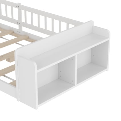 Kinderbett aus Kiefernholz mit offenem Lager 90x200 cm, weiß | Maisons ...