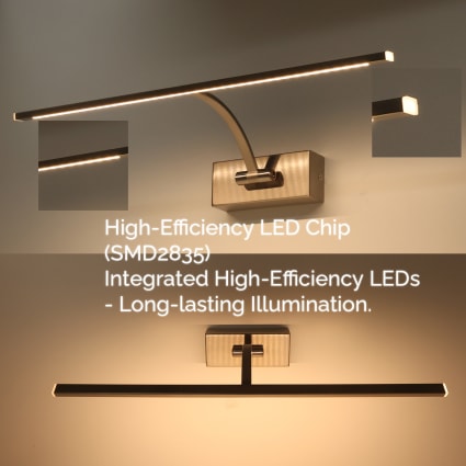 Applique LED pour tableaux en aluminium nickel 45,5 cm 2700 K Dali ...