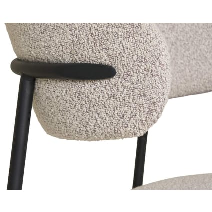 Lot de 2 chaises en tissu moucheté contemporain beige Erica | Maisons ...