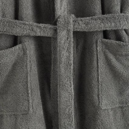 Albornoz algodón capucha gris oscuro Zeus | Maisons du Monde