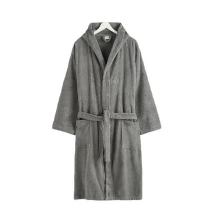 Albornoz algodón capucha gris oscuro Zeus | Maisons du Monde