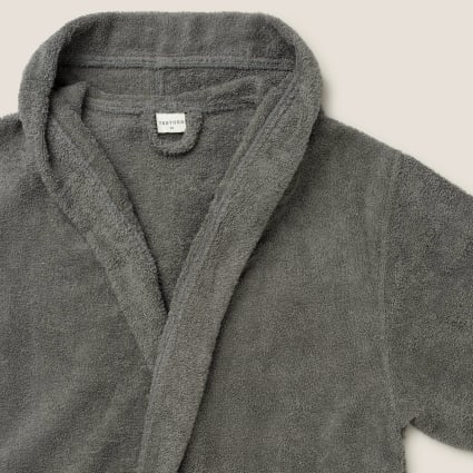 Albornoz algodón capucha gris oscuro Zeus | Maisons du Monde