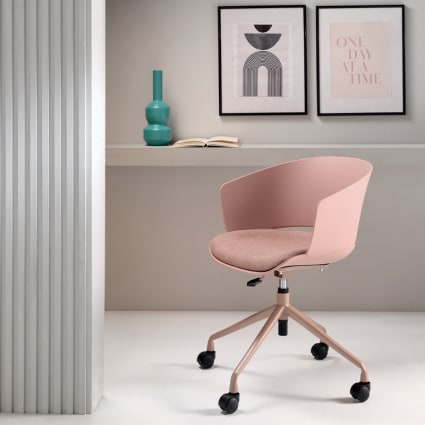 Silla de oficina giratoria rosa 60x53 cm 80/86h | Maisons du Monde