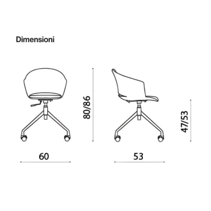 Silla de oficina giratoria verde 60x53 cm 80/86h | Maisons du Monde