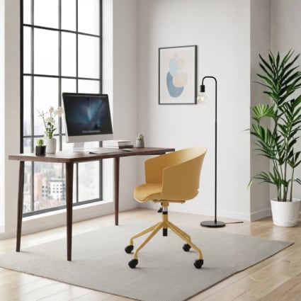 Silla de oficina giratoria amarilla 60x53 cm 80/86h | Maisons du Monde