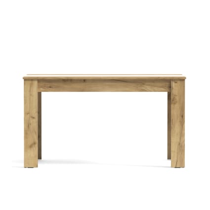 Mesa comedor fija para 6 comensales de 140 cm en color oak gold blanco ...