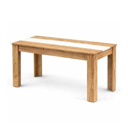 Mesa comedor fija para 6 comensales de 140 cm en color oak gold blanco ...