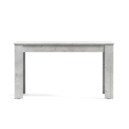 Mesa comedor fija para 6 comensales de 140 cm en color concrete blanco ...