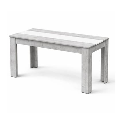 Mesa comedor fija para 6 comensales de 140 cm en color concrete blanco ...