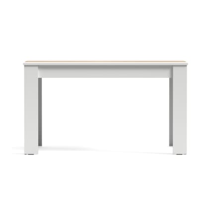 Mesa comedor fija para 6 comensales de 140 cm en color oak blanco Mirko ...