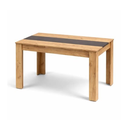 Mesa comedor fija para 6 comensales de 140 cm en color oak antracita ...