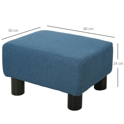 Puf reposapiés 40x30x24 cm azul marino | Maisons du Monde