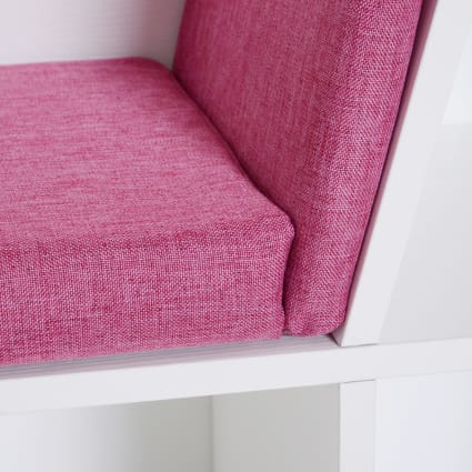 Librería 102x30x61 cm blanco y rosa | Maisons du Monde