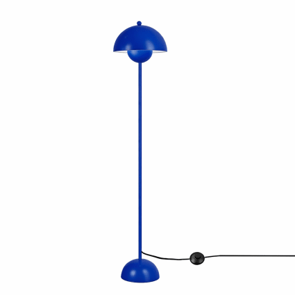 Lampadaire champignon en métal bleu cobalt 160 cm | Maisons du Monde