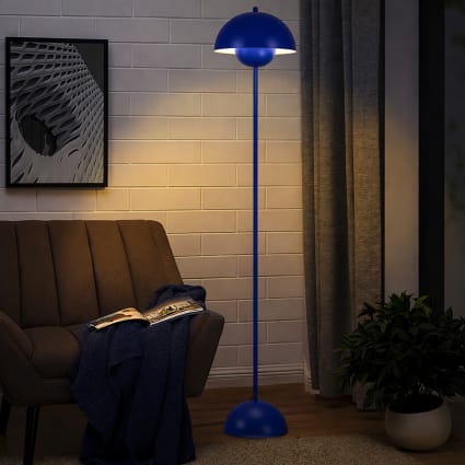 Lampadaire champignon en métal bleu cobalt 160 cm | Maisons du Monde