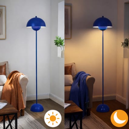 Lampadaire champignon en métal bleu cobalt 160 cm | Maisons du Monde
