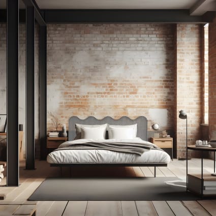 Kopfteil gewellt, weiß/schwarz 180x73,5cm Wavy | Maisons du Monde