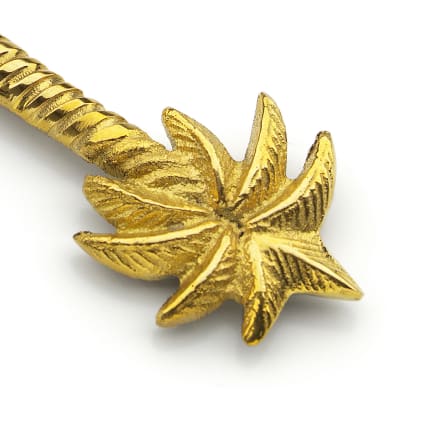 Cuchillo para queso de latón dorado 17.5x4x1 cm Palm tree | Maisons du ...