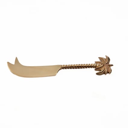 Cuchillo para queso de latón dorado 17.5x4x1 cm Palm tree | Maisons du ...