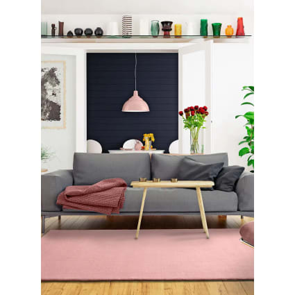 Tappeto liscio rosa 190x290 cm Berna | Maisons du Monde