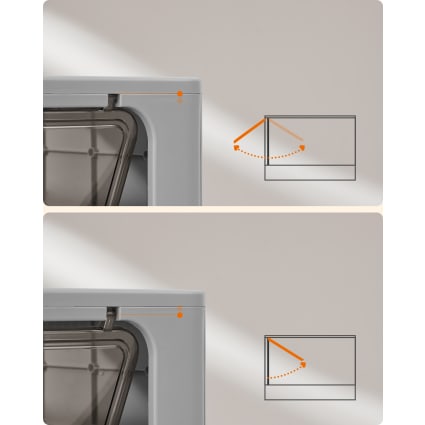 Arenero para gatos grandes con bandeja extraíble y pala color gris ...