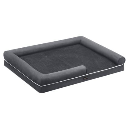 Cama para perros con bordes elevados de color gris oscuro Blomfy ...