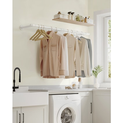 Attaccapanni da muro stile industriale 30,4 x 170 x 7 cm bianco ...