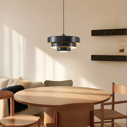 Lampada a sospensione in metallo nero Tivra | Maisons du Monde