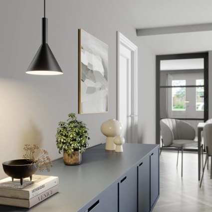 Lampada a sospensione in metallo nero Tadej | Maisons du Monde