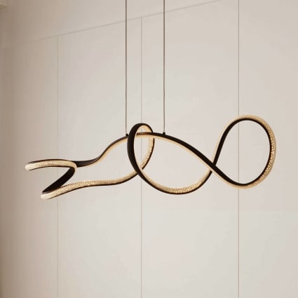 Lampada a sospensione in alluminio nero Rodado | Maisons du Monde