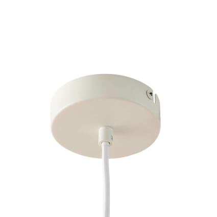 Lampada a sospensione in tessuto bianco Tovina | Maisons du Monde