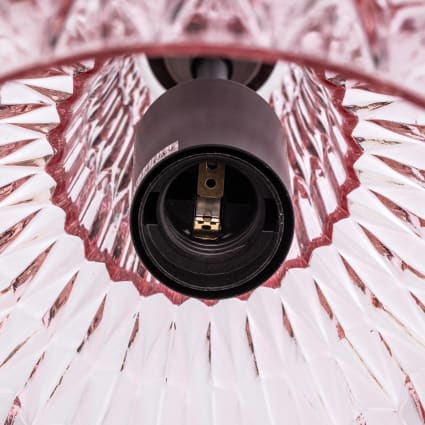 Lampada a sospensione in vetro rosa Belarion | Maisons du Monde