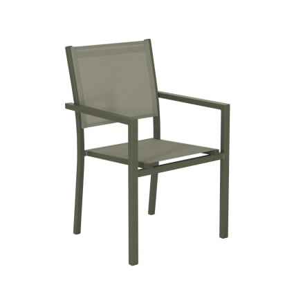 Salon de jardin aluminium capua table 180cm, 8 fauteuils en textilène ...