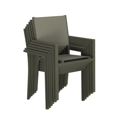 Salon de jardin capua en aluminium table 150cm, 6 fauteuils en Capua ...