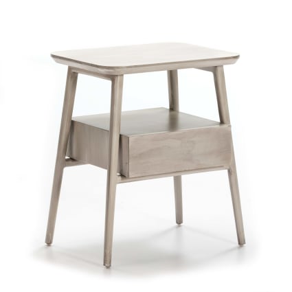Mesita de noche 50x38x60 madera gris velado | Maisons du Monde