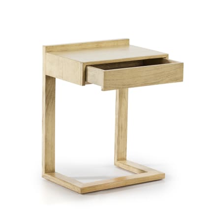 Mesita de noche 50x35x66 madera blanco velado | Maisons du Monde